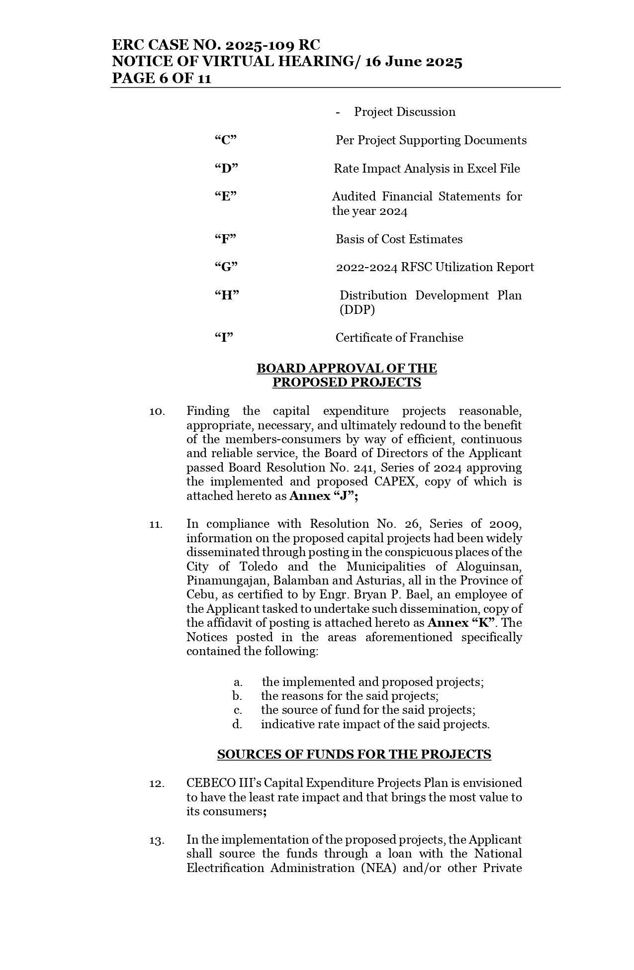 Notice of Virtual Hearing – CEBECO III